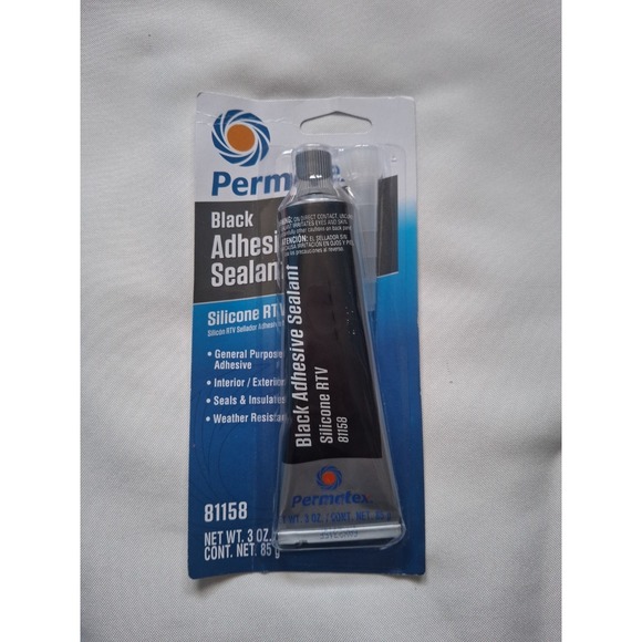 Permatex | Other | Permatex 8158 Black Silicone Adhesive Sealant 3 Oz ...